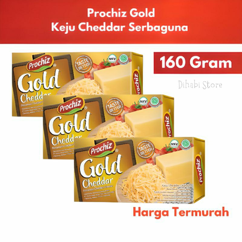Jual Prochiz Gold 160 Gram Keju Cheddar Serbaguna | Shopee Indonesia