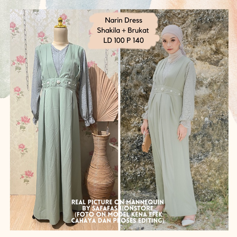 Jual GAMIS KONDANGAN DRESS PESTA SAGE GREEN MINT | Shopee Indonesia