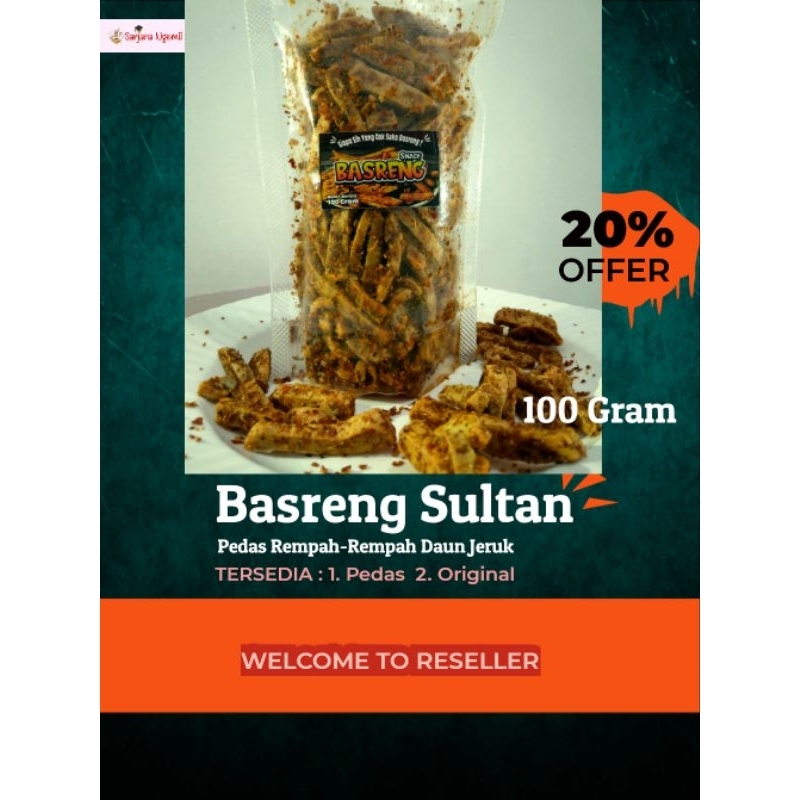 Jual Basreng Sultan Viral 100 Gram Sarjana ngemil | Shopee Indonesia