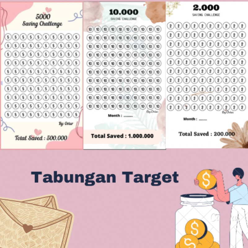 Jual Saving Challenge Tantangan menabung | Shopee Indonesia