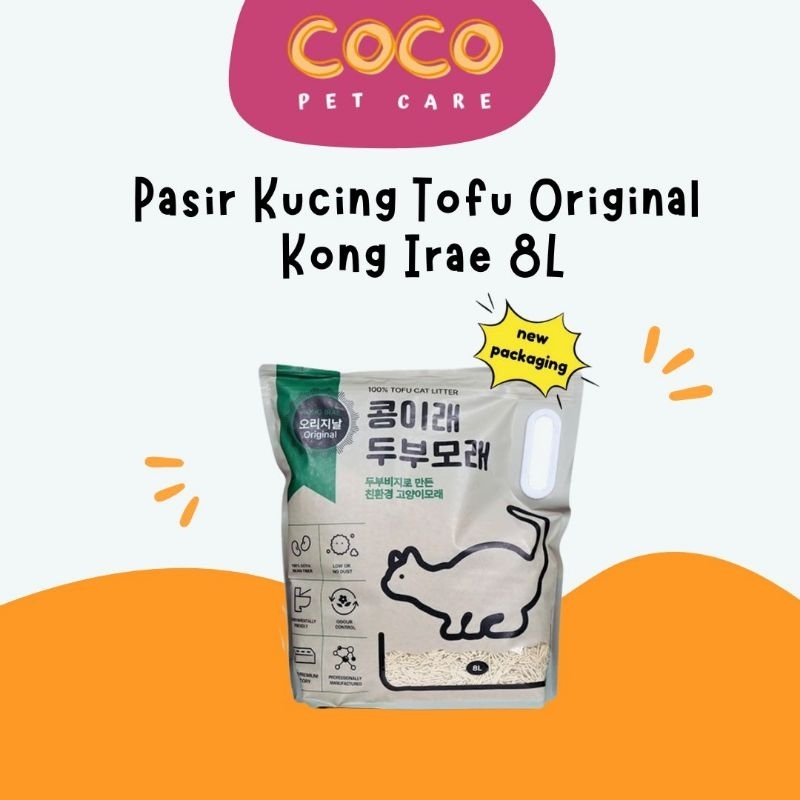 Jual Pasir Kucing Tofu Kong Irae Original 8L | Shopee Indonesia