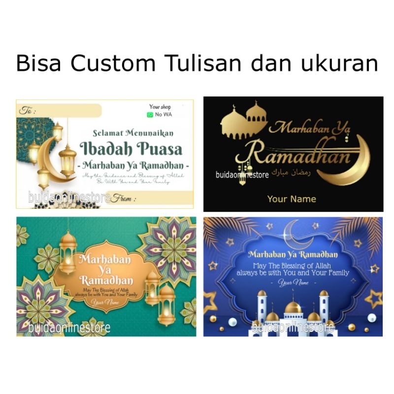 Jual Custom Kartu Ucapan Marhaban Ya Ramadhan Stiker Label Sticker ...