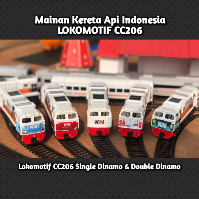 Jual Kereta Api Indonesia/Lokomotif Kereta cc206 5 Livery(Handmade ...