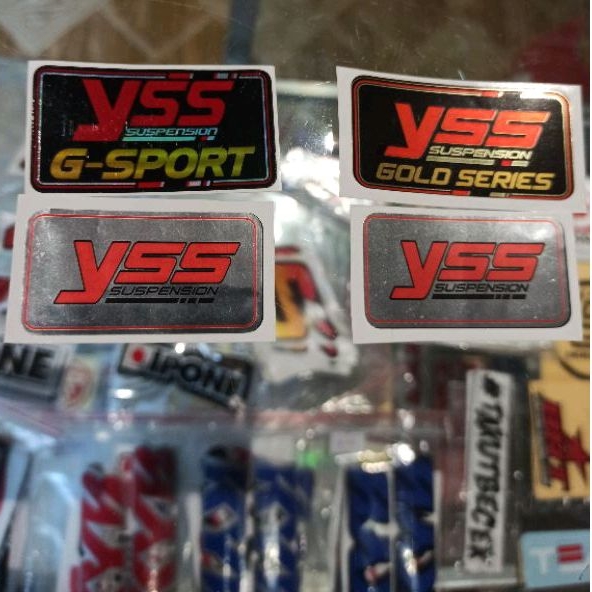 Jual Sticker Shock YSS GOLD SERIES / G-SPORT 1set besar kecil Stiker ...