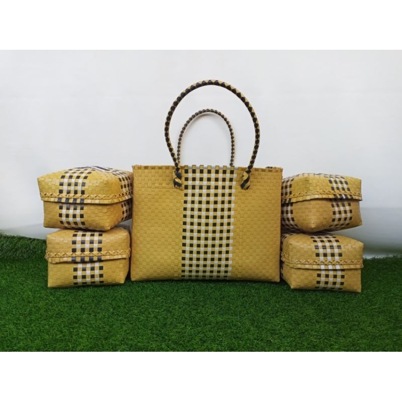 Jual Set Tas Keben kaca isi 4 gratis besek bambu/ Tas keben BALI / Set ...