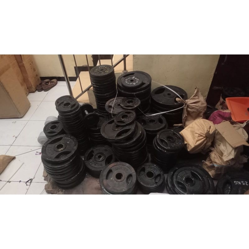 Jual plate besi gym 75kg | Shopee Indonesia