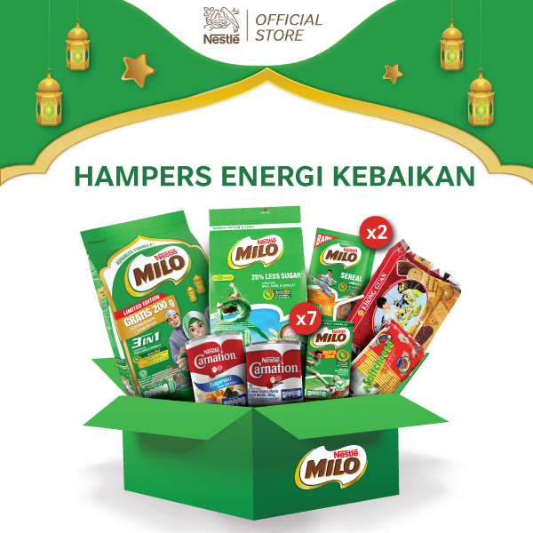 Jual Paket Hampers Energi Kebaikan MILO Free Biskuit | Shopee Indonesia
