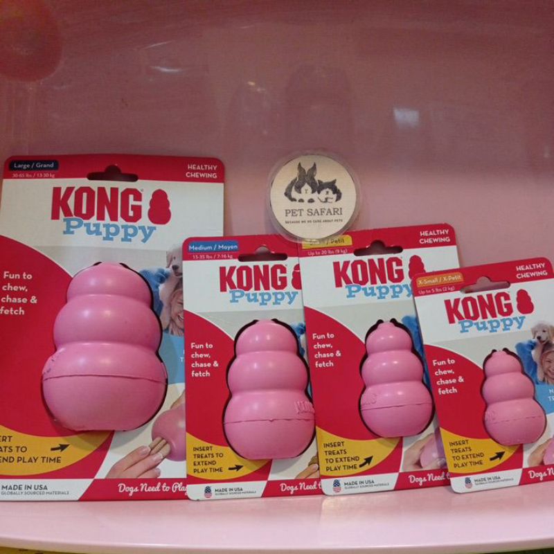Jual Mainan Anjing Kong Puppy Natural Teething Rubber All Varian Size ...