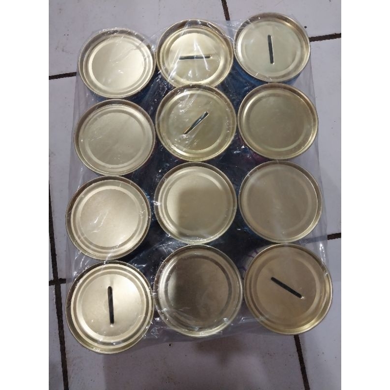 Jual celengan kaleng size s 1 lusin/celengan anak karakter/celengan ...