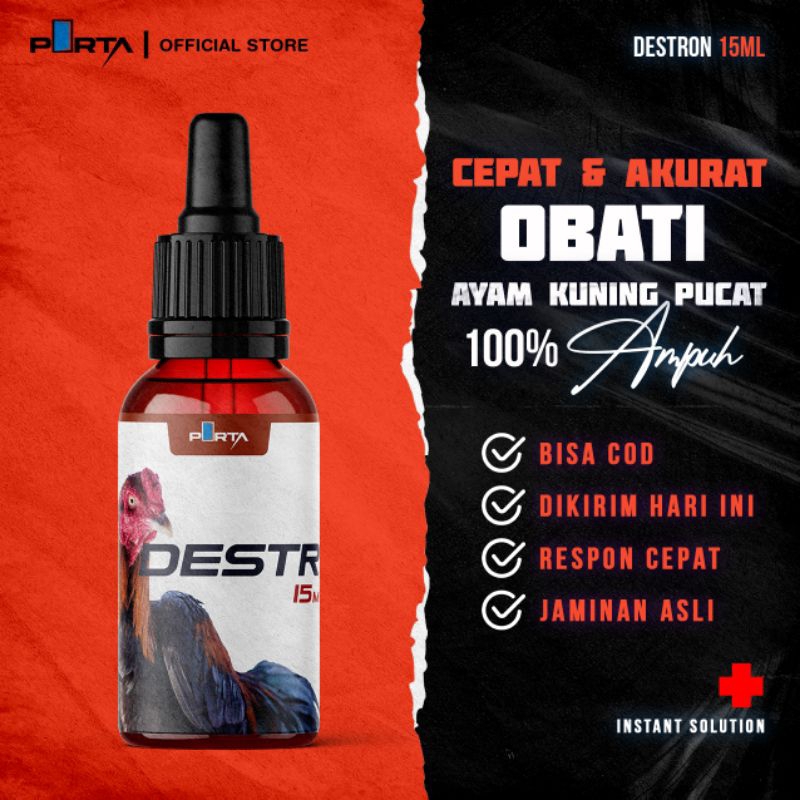 Jual DESTRON - OBAT AYAM SAKIT KUNING PUCAT LESU SEMUA JENIS AYAM SAKIT ...
