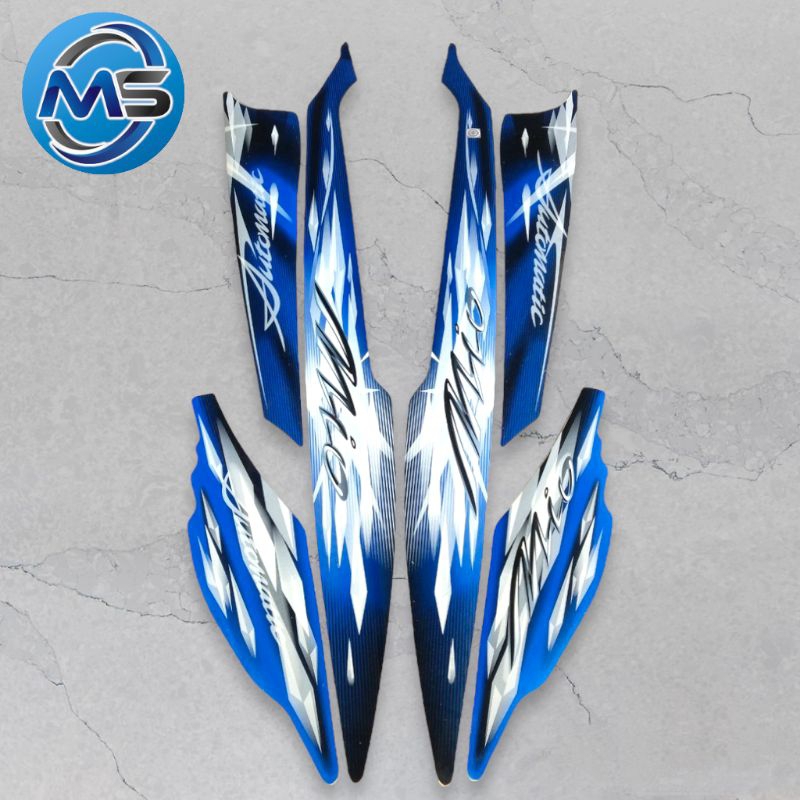 Jual Stiker Striping Motor Mio Smile 2009 Biru sticker Lis Body Standar ...