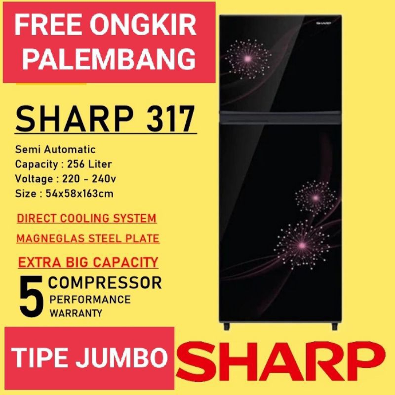 Jual KULKAS SHARP 2 PINTU SJ 317 MG JUMBO SJ316 MNHS JUMBO | Shopee ...