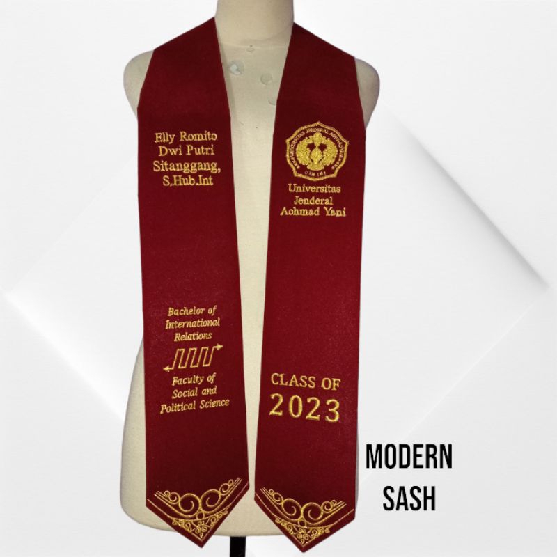 Jual ( MODERN SASH )PROSES CEPAT- Graduation Stole / Slempang Selempang ...