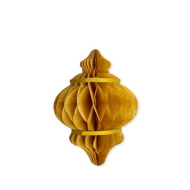 Jual LAMPION KERTAS LEBARAN IDUL FITRI RAMADHAN EID MUBARAK HIJAU GOLD ...