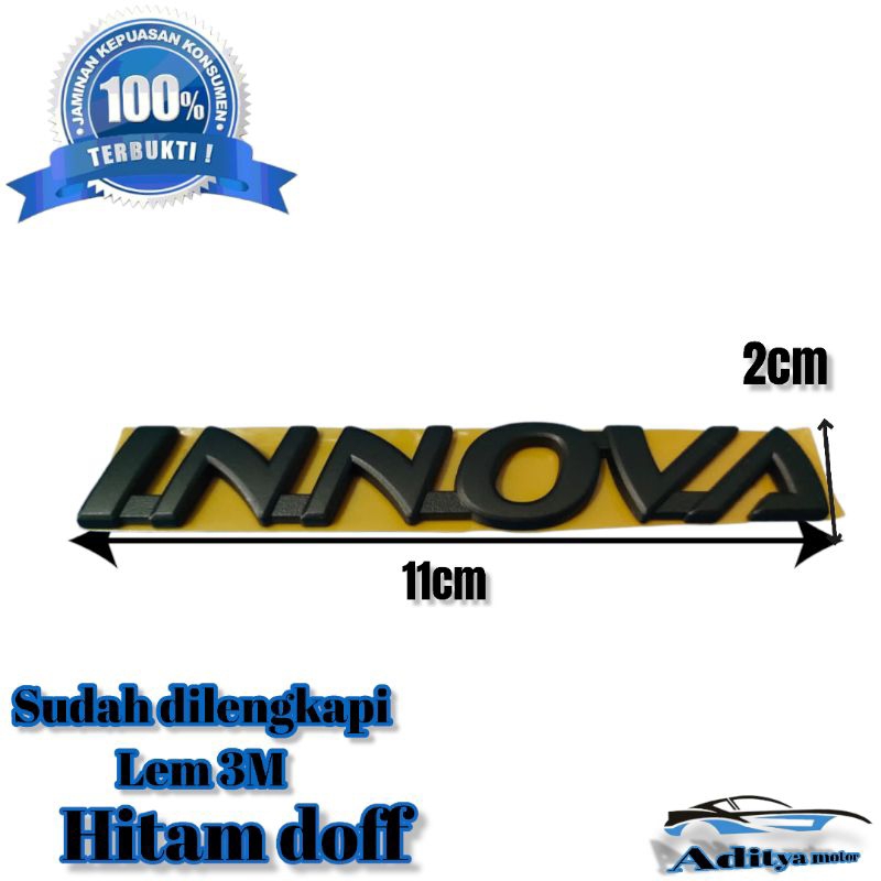 Jual emblem Innova hitam doff tulisan Innova hitam doff original ...