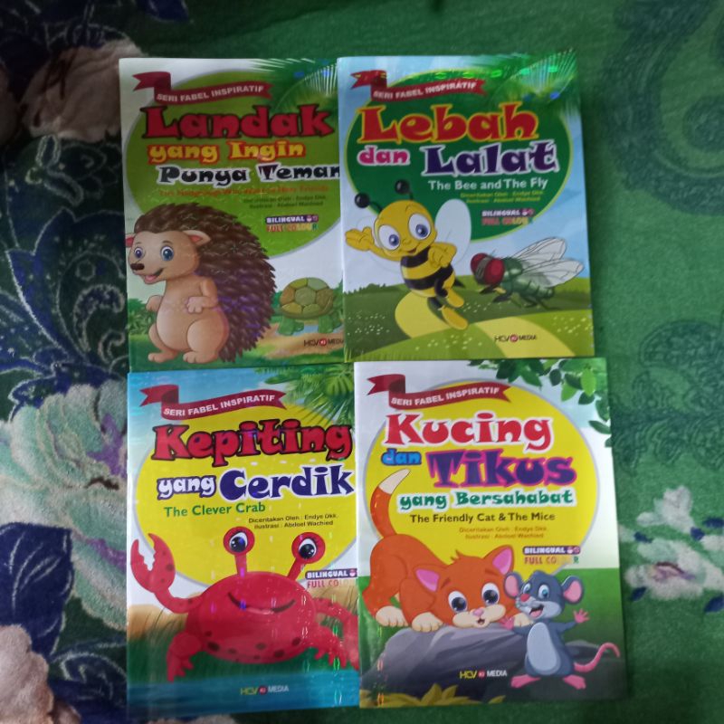 Jual BUKU FABEL CERITA ANAK DAN DONGENG BINATANG BILINGUAL UKURAN BESAR ...