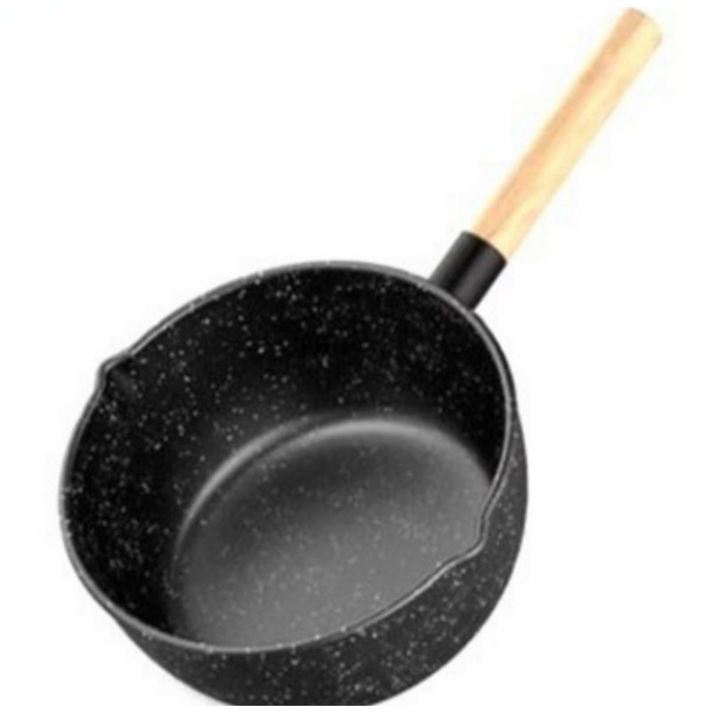 Jual Panci Susu Marble Anti Lengket 20 CM / Panci Masak mie Gagang kayu ...