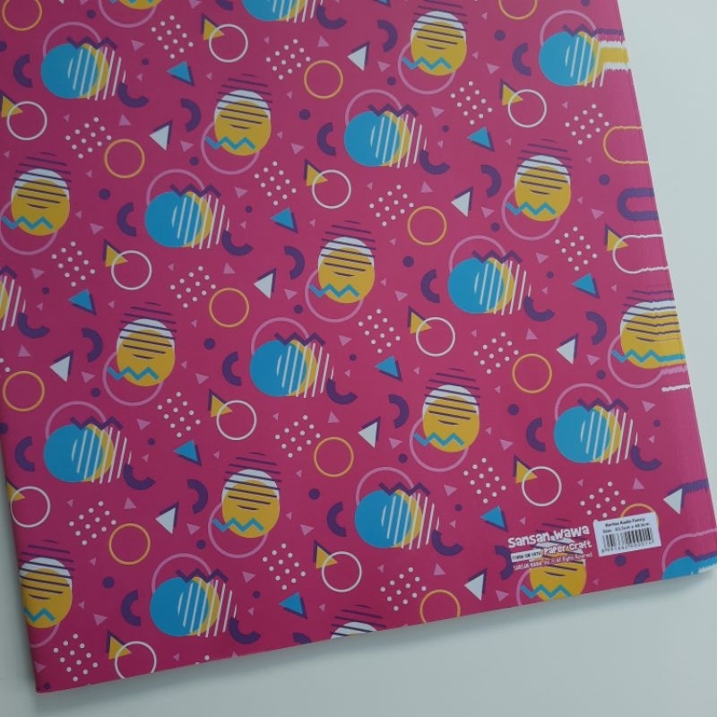 Jual Kertas Kado Sansan Wawa Fancy Motif Pattern Segitiga Lingkaran ...