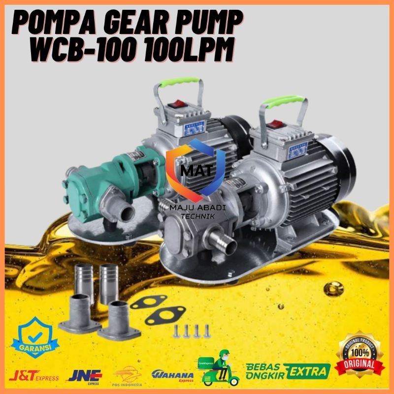 Jual Pompa Transfer Cairan Kental Pompa Gear Pump WCB-100 100LPM ...