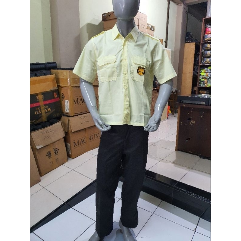 Jual Seragam PDH Satpam Krem American DRILL | Seragam PDH Satpam terbaru DRILL | Shopee Indonesia