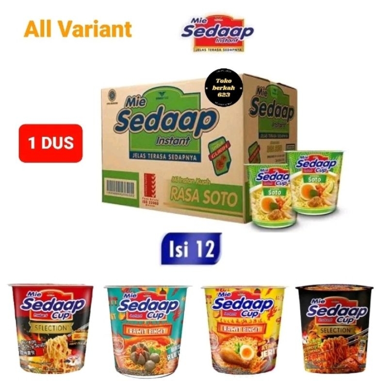 Jual 1 DUS Mie Sedaap Cup All Varian Rasa Isi 12 pcs | Shopee Indonesia