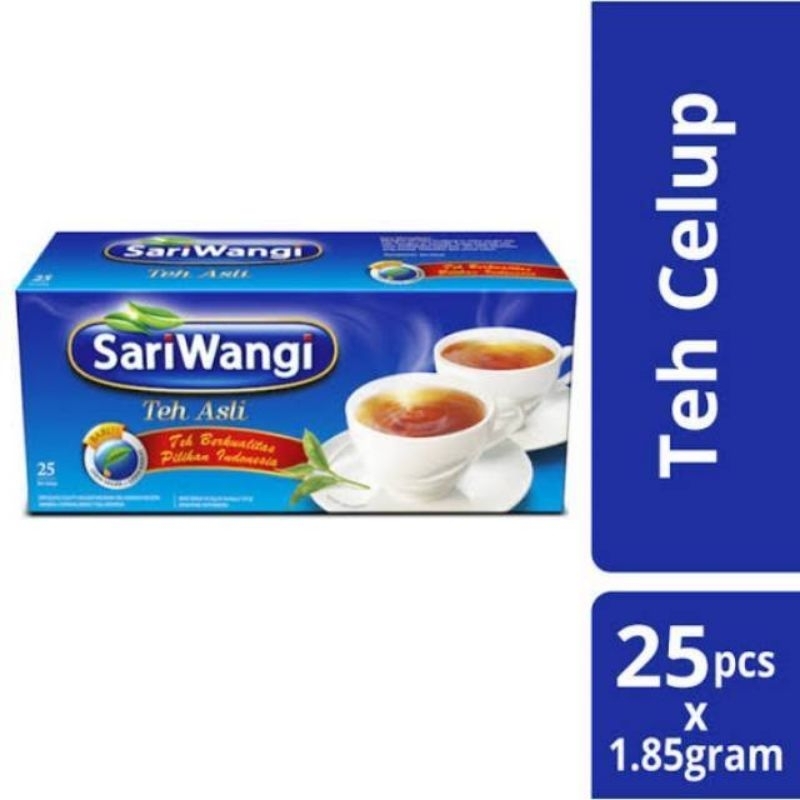Jual Sariwangi teh celup asli kemasan ekonomis 1 box isi 25 kantung ...