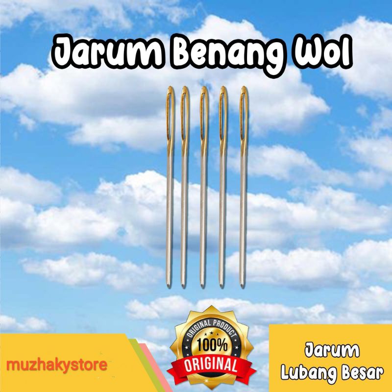 Jual Jarum Benang Woll / Jarum Lubang Besar / Jarum Sulam Cross Stich ...