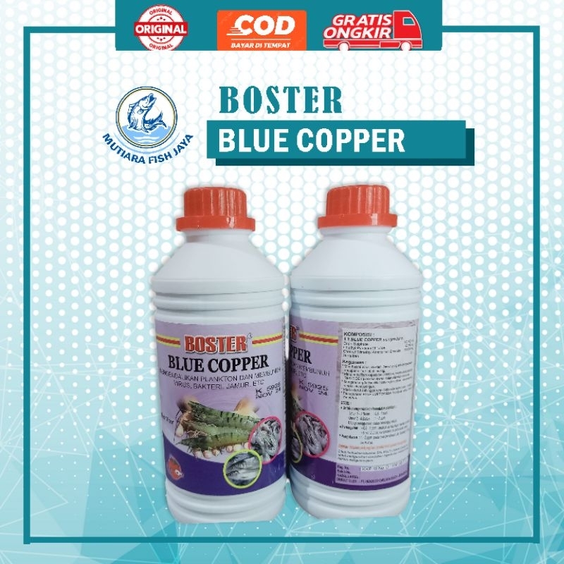 Jual BOSTER BLUE COPPER 1 Liter | Antiseptik Pembasi Jamur Ikan & Udang ...