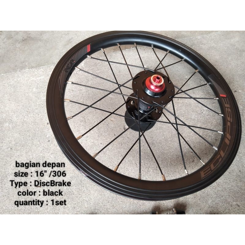 Jual Pelak sepeda ion ECLIPSE Size 16/306 type Discbrake 1set | Shopee ...