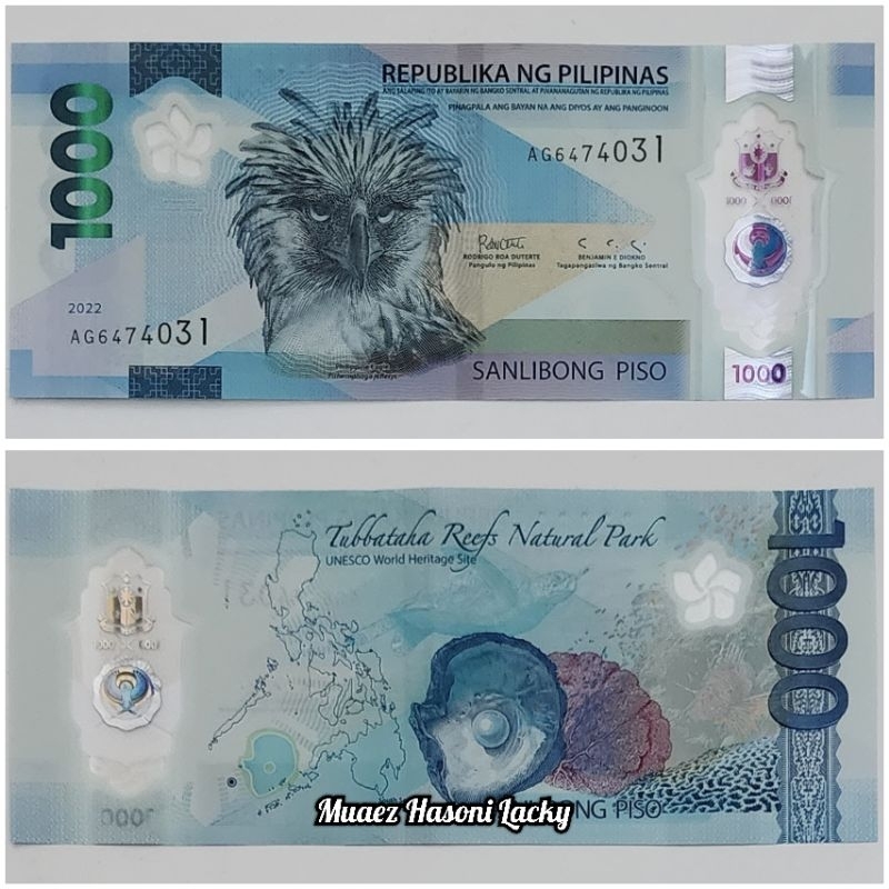 Jual Koleksi Peso Pilipina Pecahan 1000 Peso Bahan Polymer Original ...
