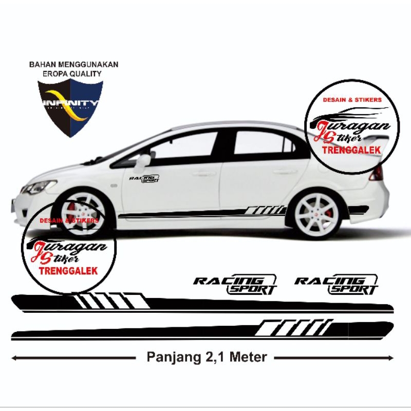 Jual Striping sepasang Mobil Model Sport bisa untuk jenis sedan ...