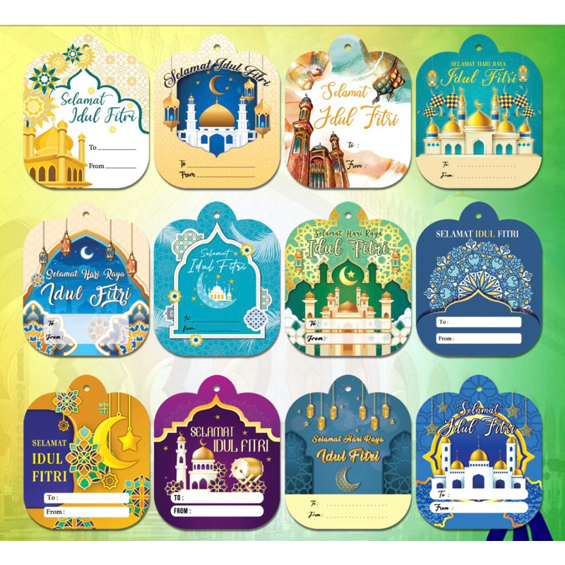 Jual (10 PCS)HANG TAG IDUL FITRI HANG TAG HARI RAYA IDUL FITRI KARTU ...