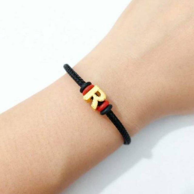 Jual Gelang Tali Inisial Huruf R Balok Koleksi Josean Elegant Kado ...