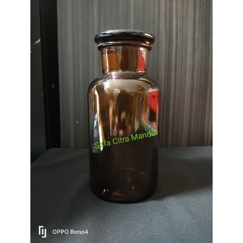 Jual Botol Reagent Coklat Mulut lebar 500ml / Botol Sample | Shopee ...