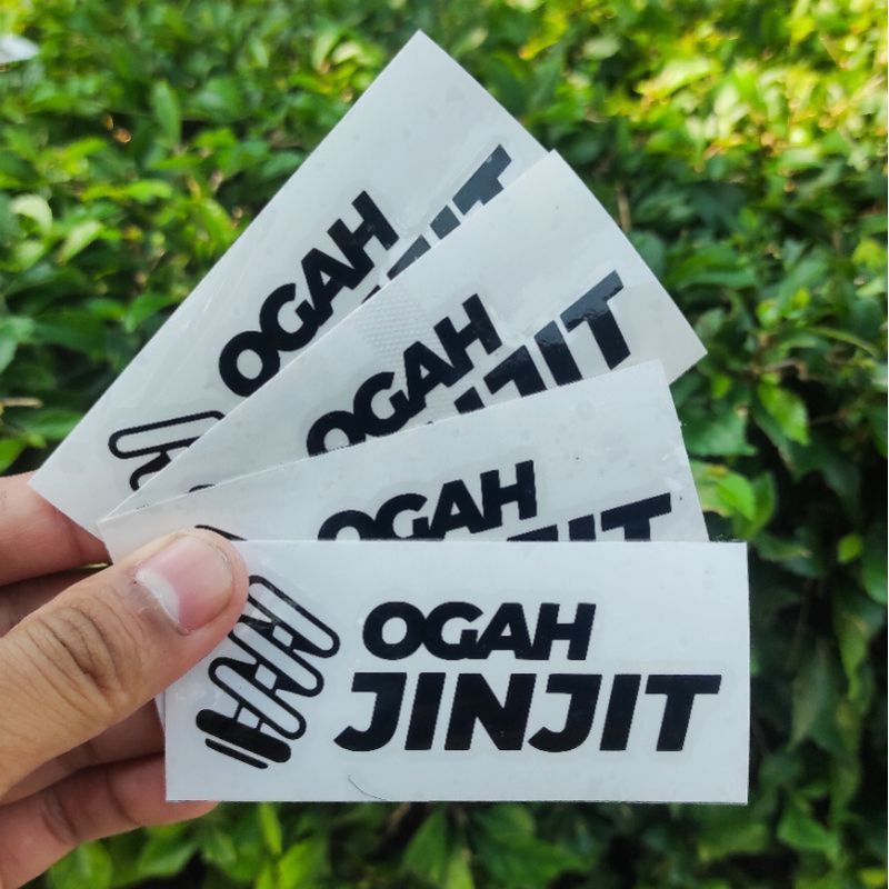 Jual Sticker cutting OGAH JINJIT Stiker motor keren | Shopee Indonesia