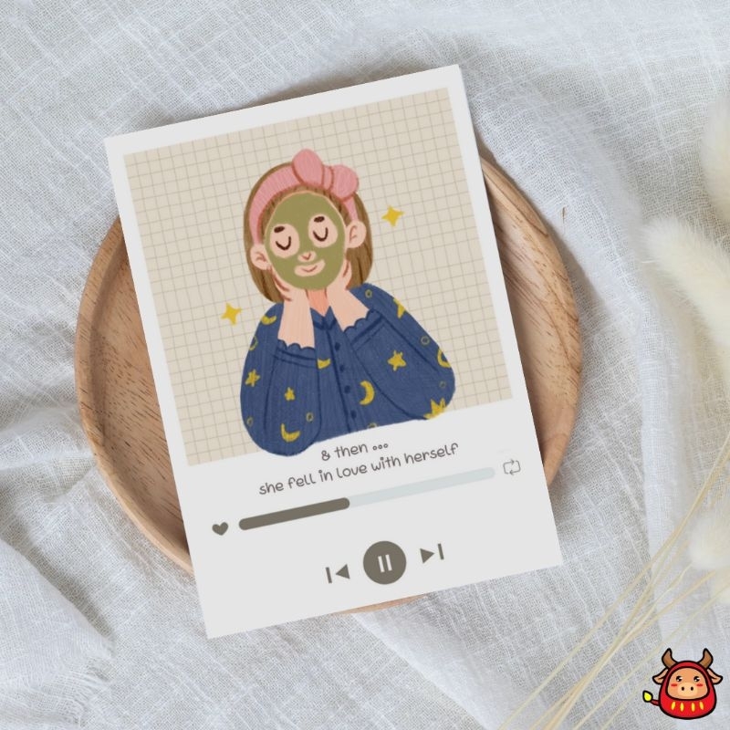 Jual Kartu Ucapan Greeting Card aesthetic korean girl unik lucu estetik ...