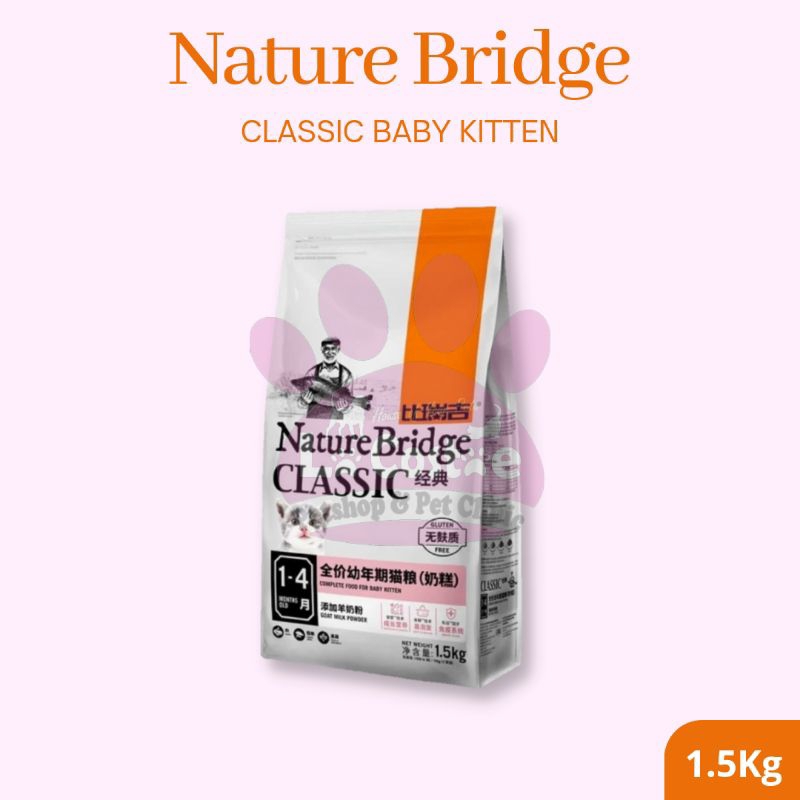 Jual NatureBridge Baby Kitten Kemasan 1.5Kg - Makanan Kering Baby Cat ...