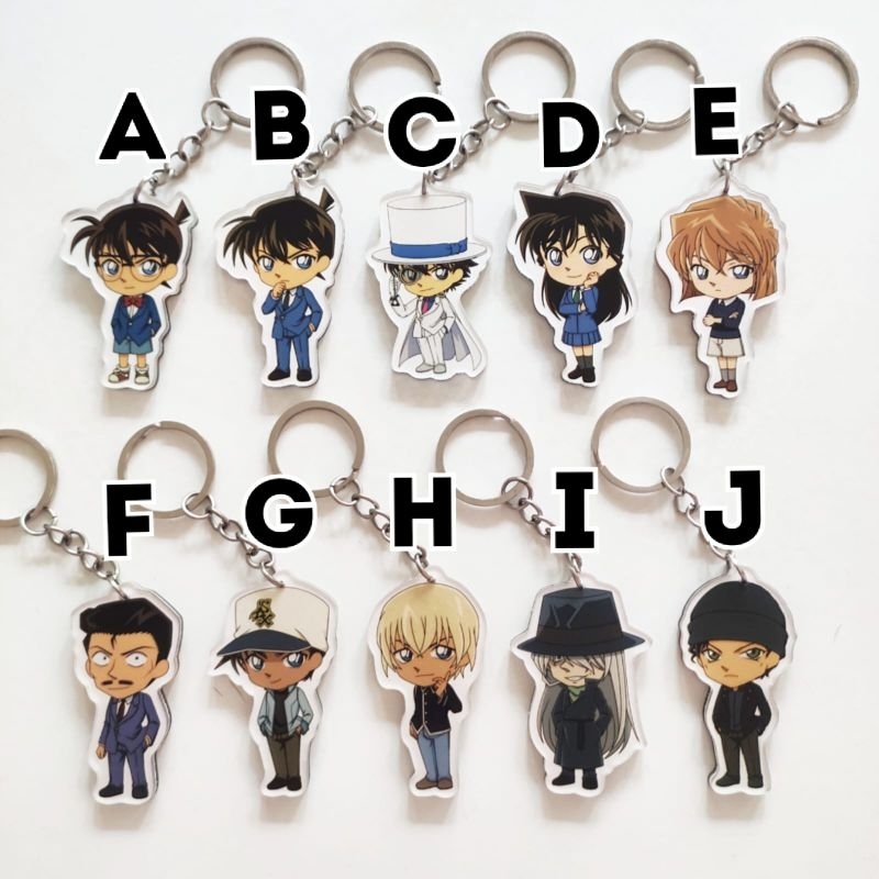 Jual Keychain Anime Detective Conan 1 Conan Shinichi Kaito Ran Ai Mouri ...