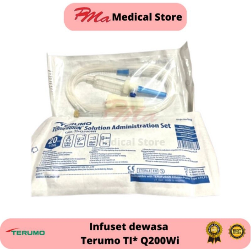 Jual Infuset Dewasa Terumo | Selang Infus Terumo | Code TI*Q-200wi | Shopee Indonesia