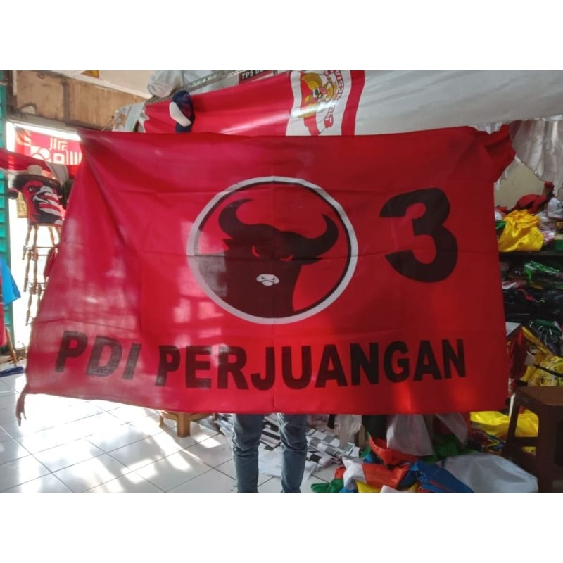 Jual BENDERA PARTAI PDI PERJUANGAN (PDIP) UKURAN 100 X 150 CM | Shopee ...