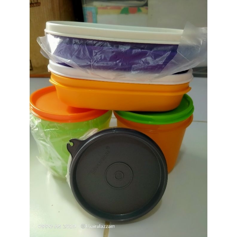 Jual Tupperware Oval (2pcs) dan Tupperware Compact Bowl High (2pcs ...
