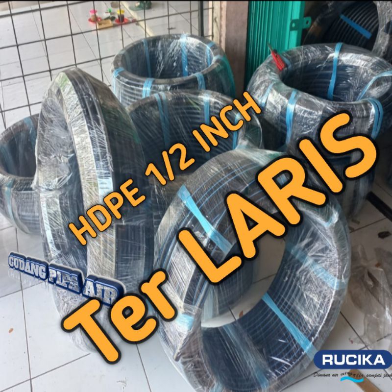 Jual Pipa Hdpe Selang air / PAM / PDAM 1/2 inch (20mm) Pn16 RUCIKA Per 100 meter | Shopee Indonesia