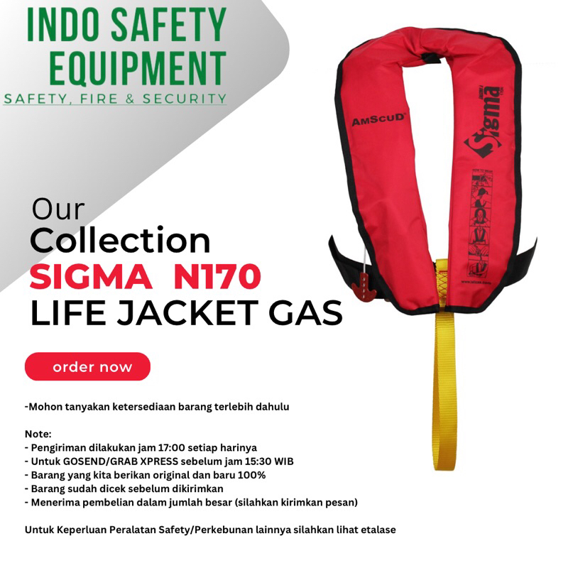Jual Life Jacket Gas Lalizas SIGMA N170 | Shopee Indonesia