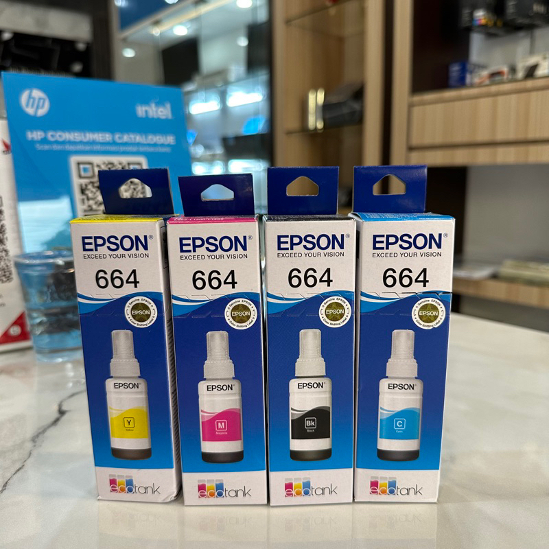 Jual Tinta Epson 664 ORIGINAL 100% ( L120 L220 L310 L121 L360 L565 L450 ...
