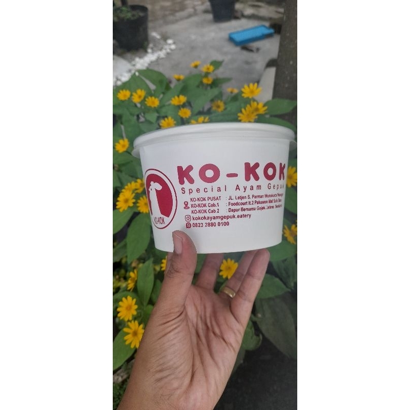 Jual paper bowl + sablon ukuran 800ml | Shopee Indonesia