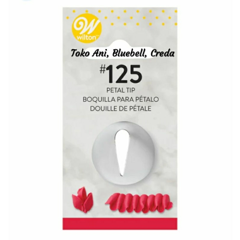 Jual Wilton petal tip #125 / Wilton spuit kelopak mawar no.125 ( 0418 ...