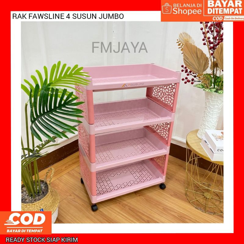 Jual FAWSLINE RAK 4 SUSUN 204B JUMBO || RAK FAWSLINE 4 SUSUN + RODA ...