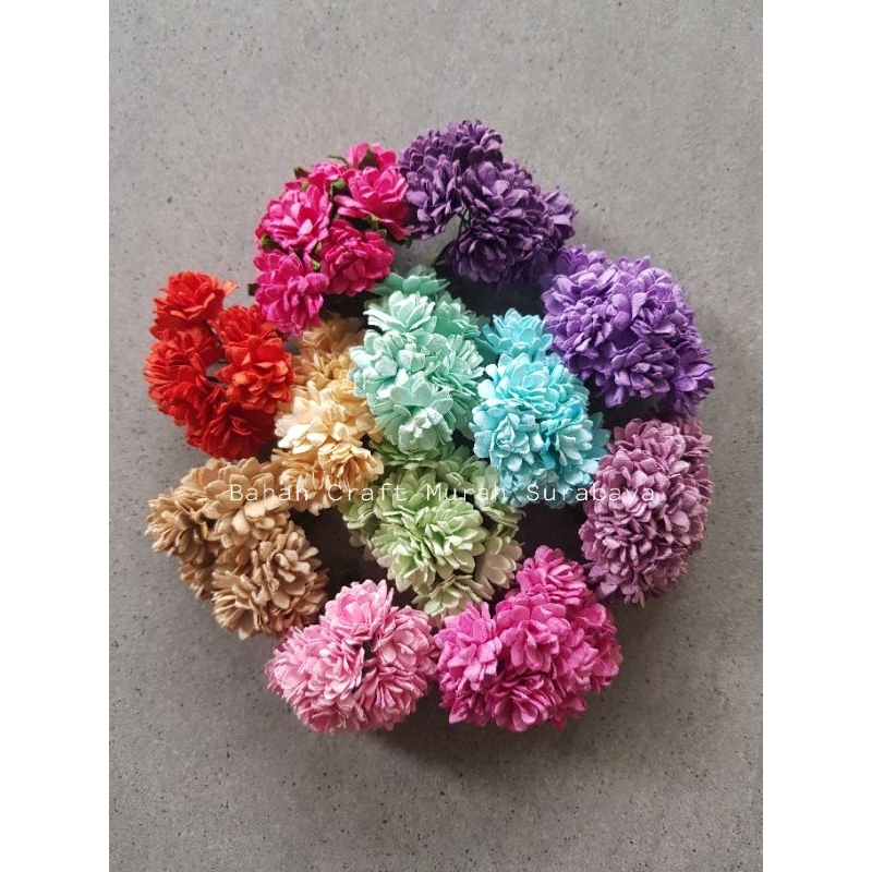 Jual Mulberry Paper Flower / Bunga Kertas Chrysant 2 cm (5 kuntum ...