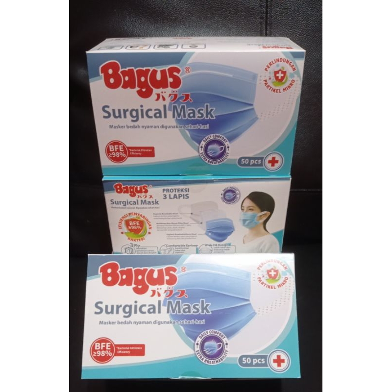 Jual MASKER BAGUS 3PLY / SURGICAL MASK / ISI 50 PCS | Shopee Indonesia