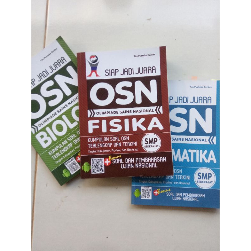 Jual Buku Siap Jadi Juara OSN SMP Olimpiade Sains Nasional, Kumpulan Soal Terlengkap Dan Terkini ...